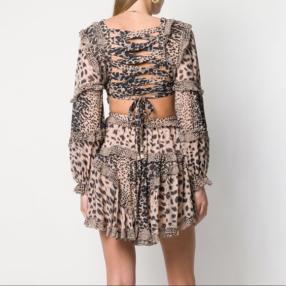Zimmermann | Dresses | Zimmermann Allia Leopard Cutout Dress | Poshmark
